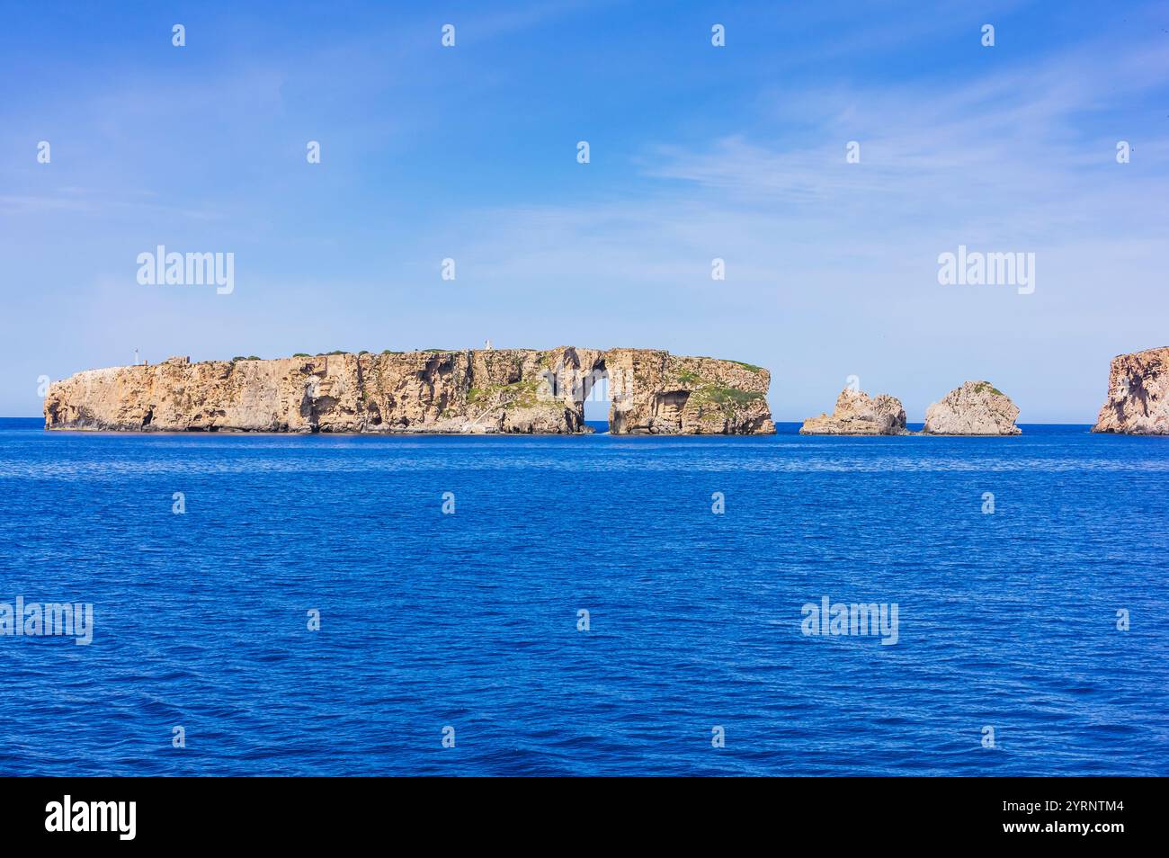 Rock formation in the Bay of Navarino near Pylos, a port city in ...