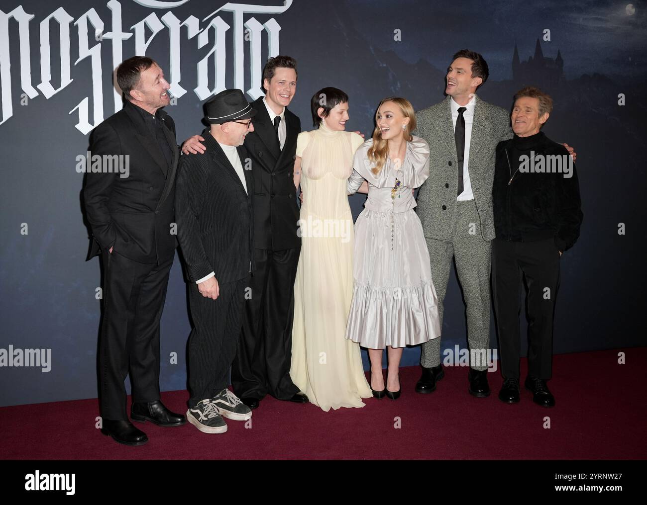 (left to right) Ralph Ineson, Simon McBurney, Bill Skarsgard, Emma ...