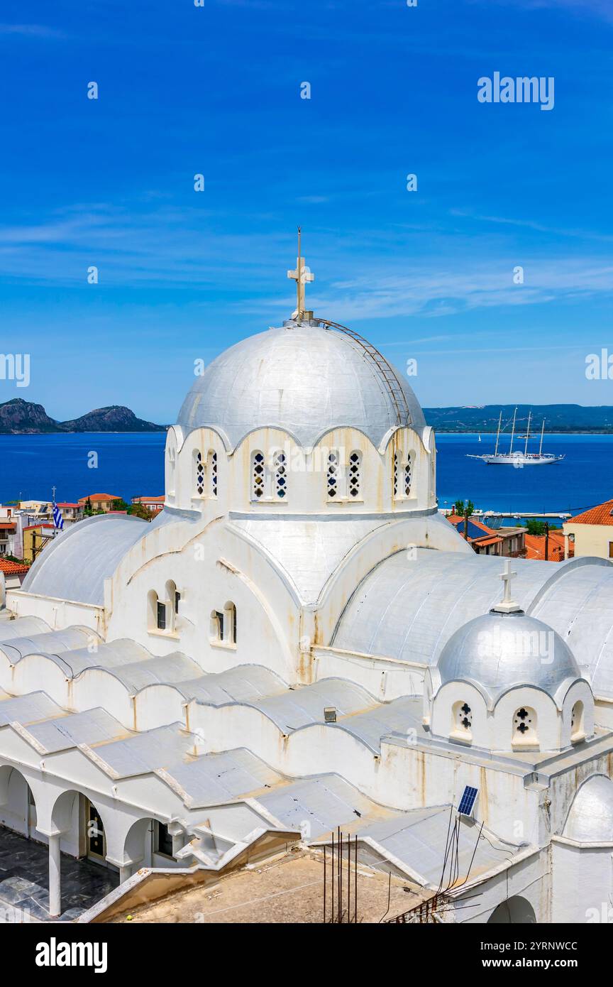 The Holy Assumption Church in Pylos, a port city in Messinia, Greece ...