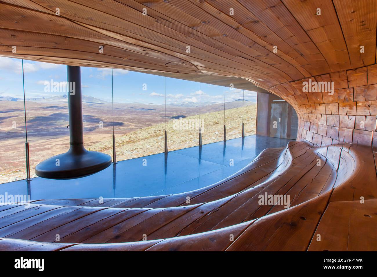 Snohetta viewpoint, viewpoint to the highest mountain in Norway, Dovre ...