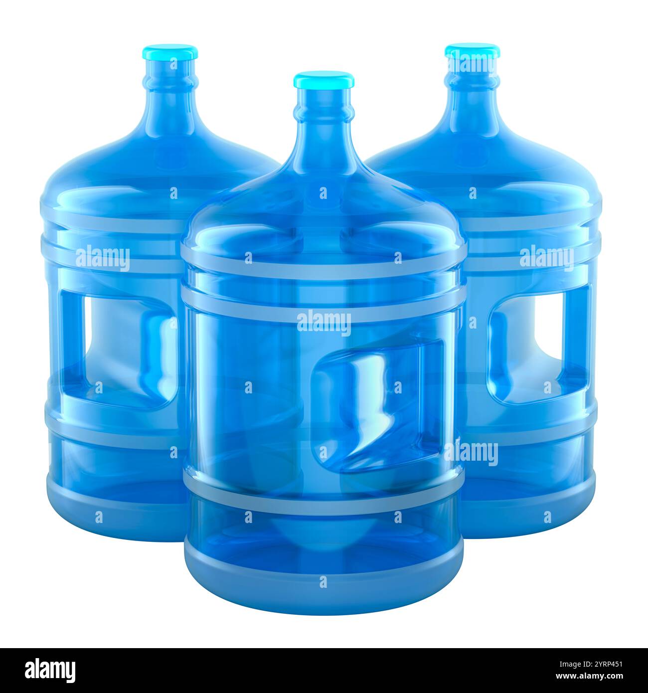 Gallon Water Bottles. Portable Water Containers with Handle. 3D ...