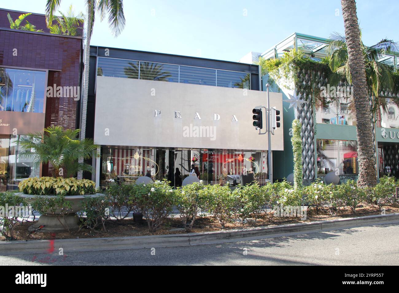 Prada Exterior Storefront Rodeo Drive Beverly Hills Luxury Retail ...