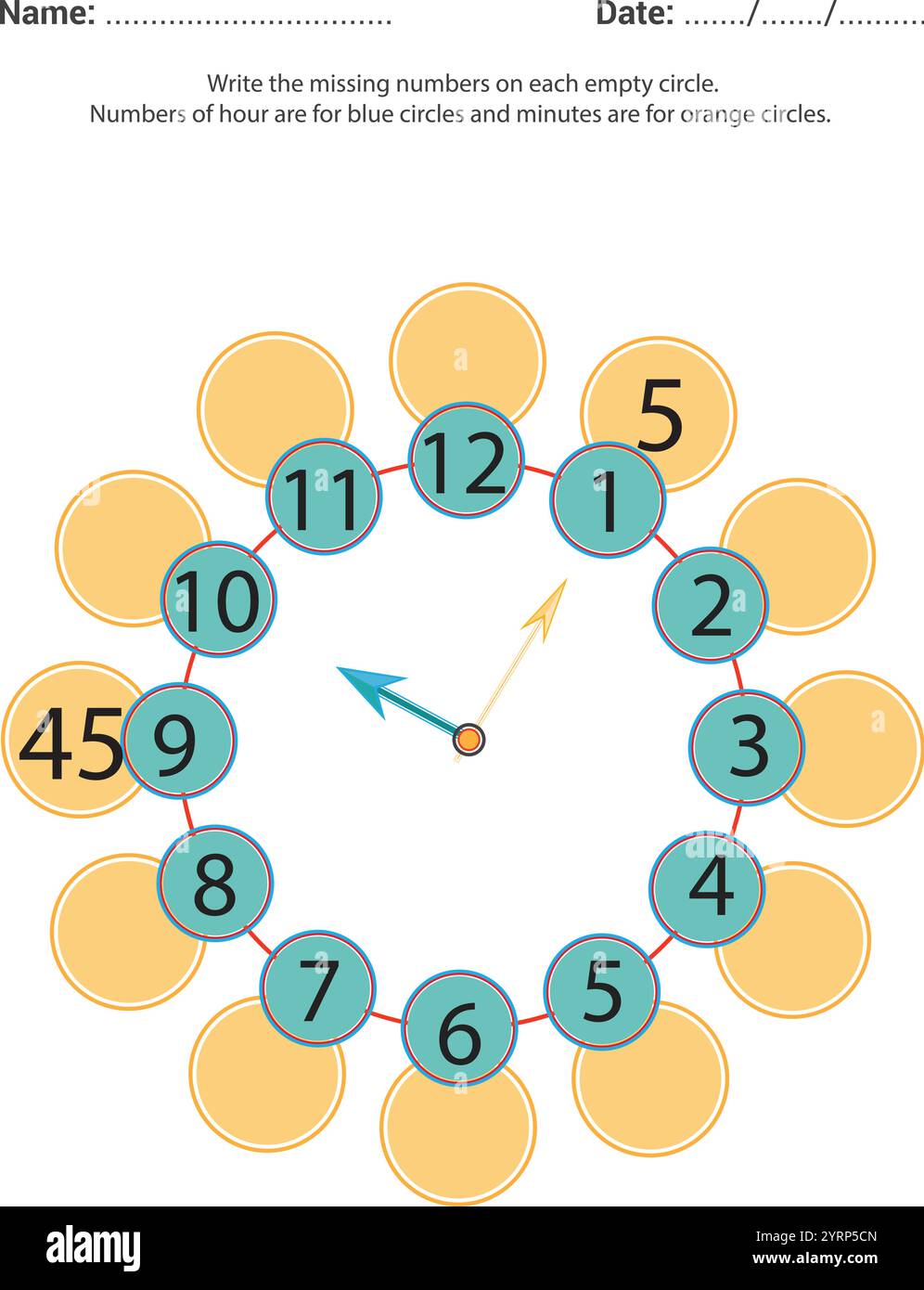 Fill in the blank clock hi-res stock photography and images - Alamy