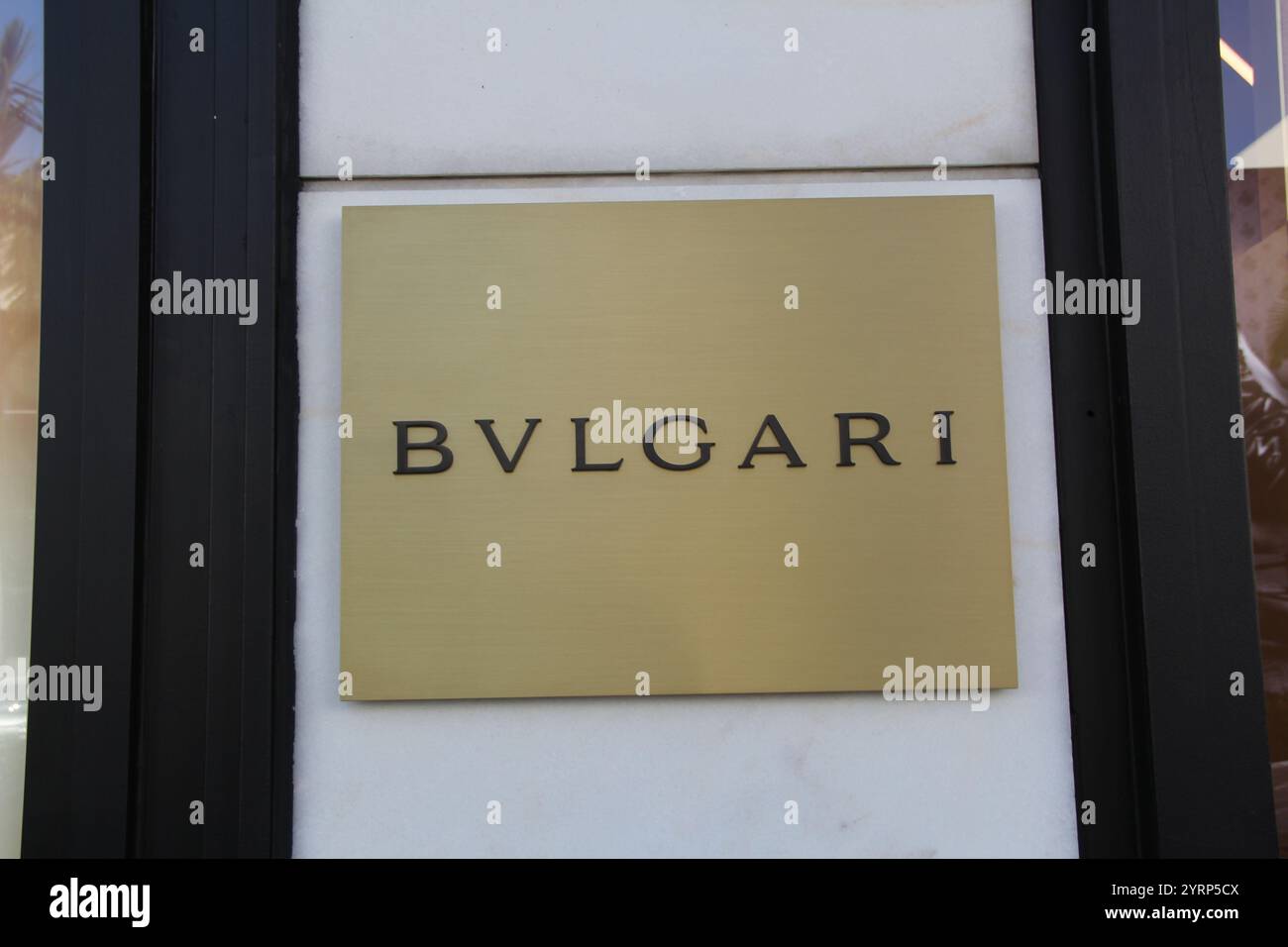 Bulgari Storefront Exterior Sign Rodeo Drive Beverly Hills Stock Photo ...