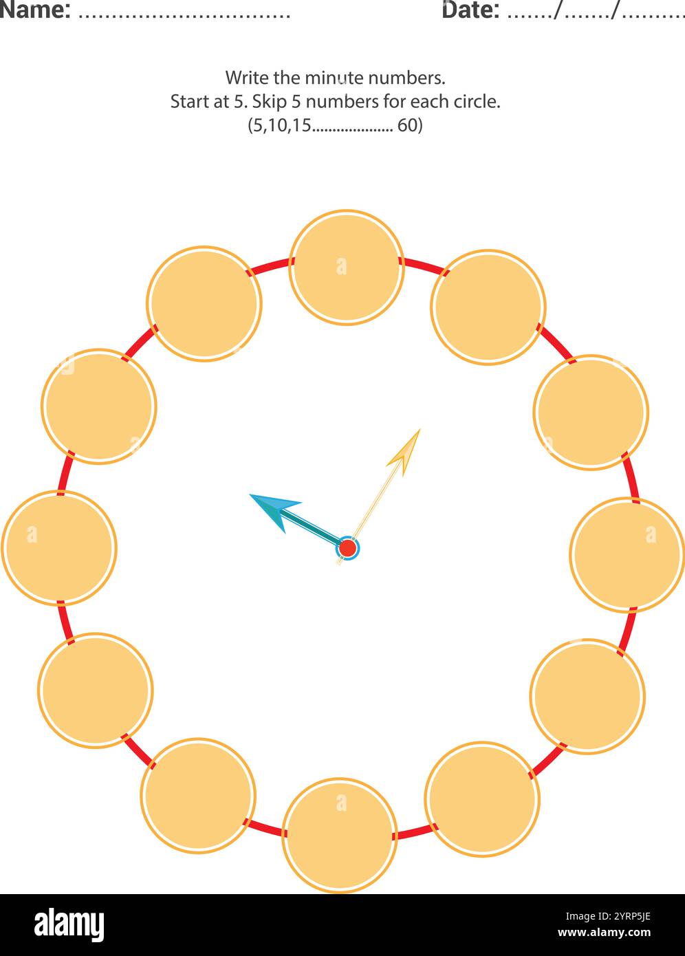 Printable clock face activity hi-res stock photography and images - Alamy