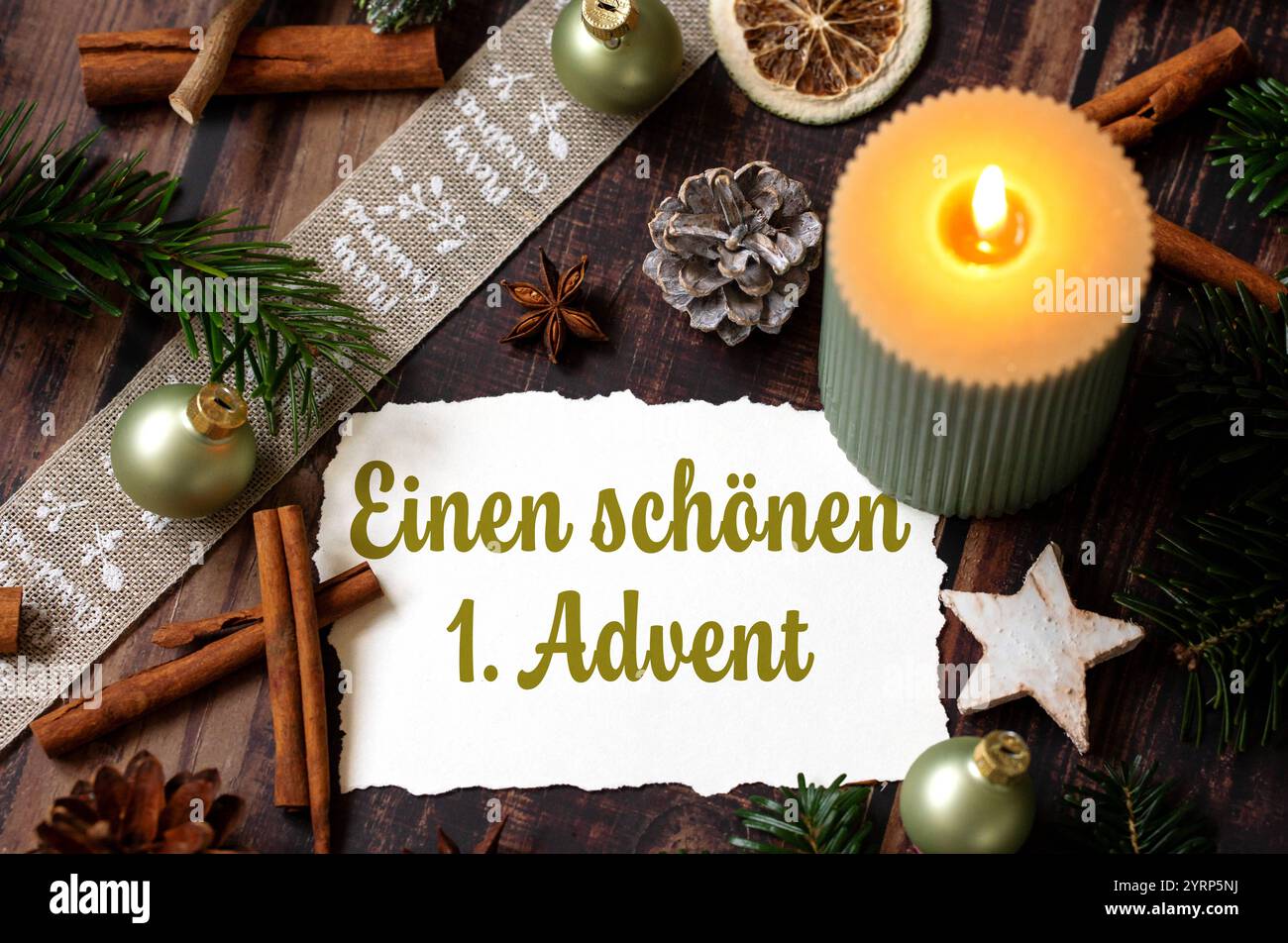 December 4, 2024: Have a nice 1st Advent, Advent greetings next to a ...