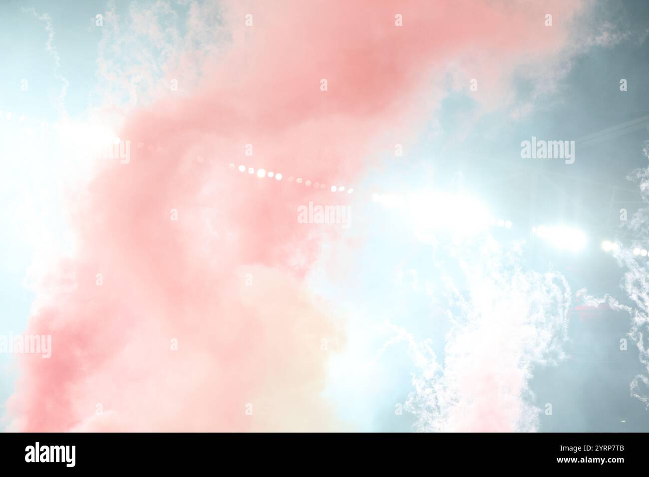 Pre match smoke red and white England v USA Wembley Stadium London ...