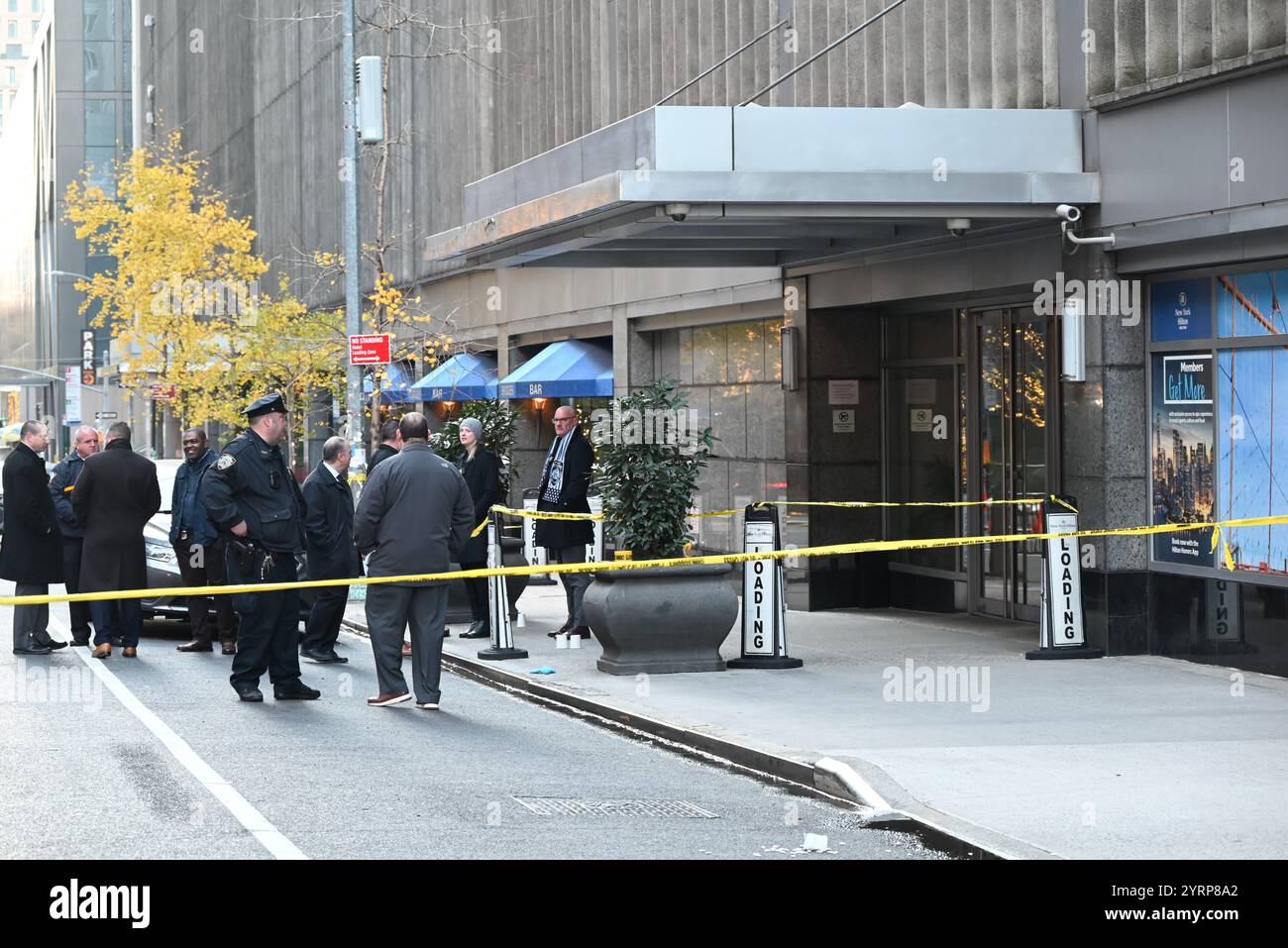 Midtown Manhattan, United States. 04th Dec, 2024. Crime scene ...