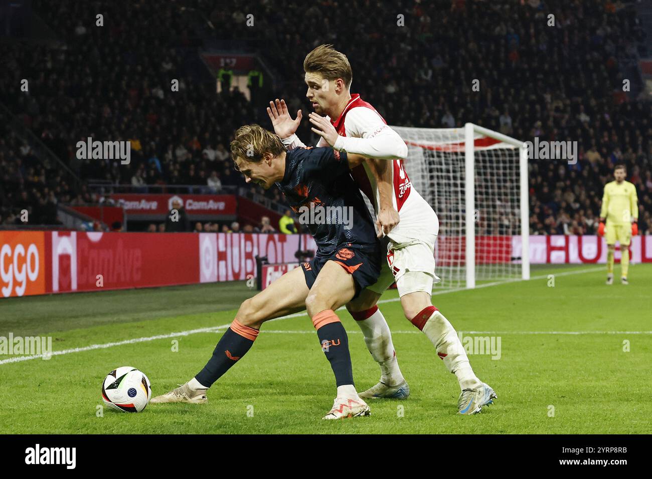 AMSTERDAM - (l-r) Niklas Vesterlund of FC Utrecht, Kenneth Taylor of ...