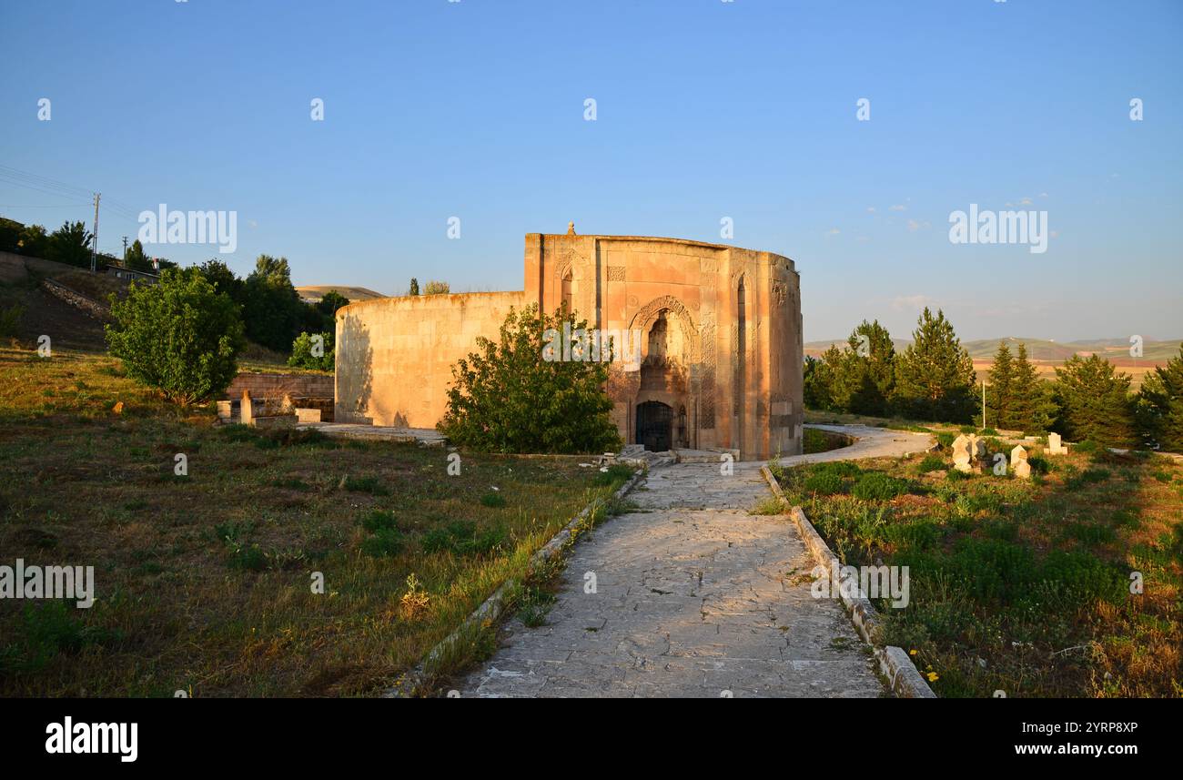 The Mama Hatun Tomb and Caravanserai in Tercan, Turkey, was built in ...