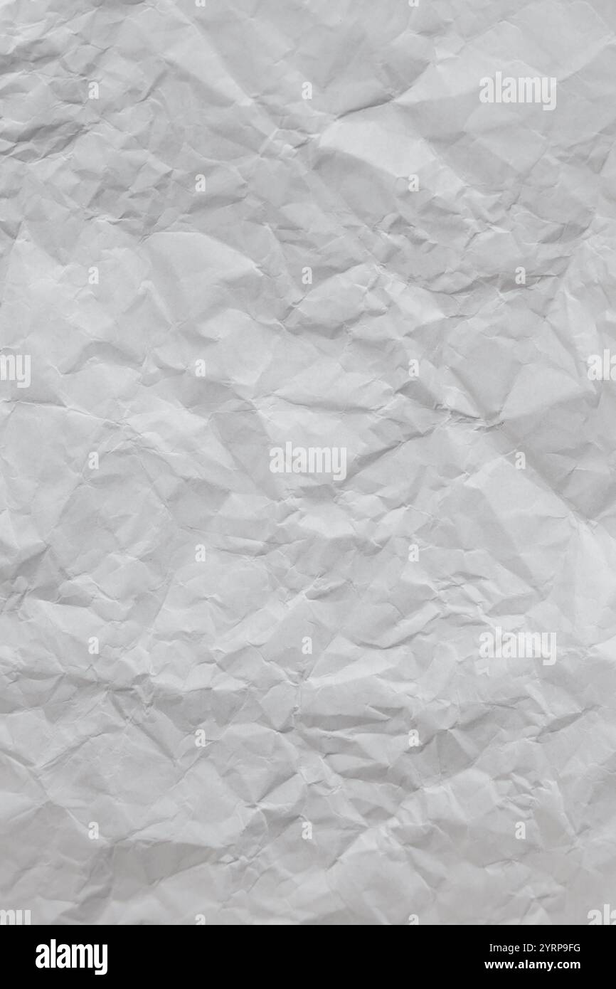 White crumpled sheet of paper. Creative idea. Free space for design and ...