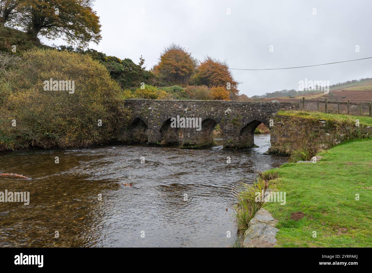 Photo of the autumn colours at Landacre bridge in Exmoor National Park ...
