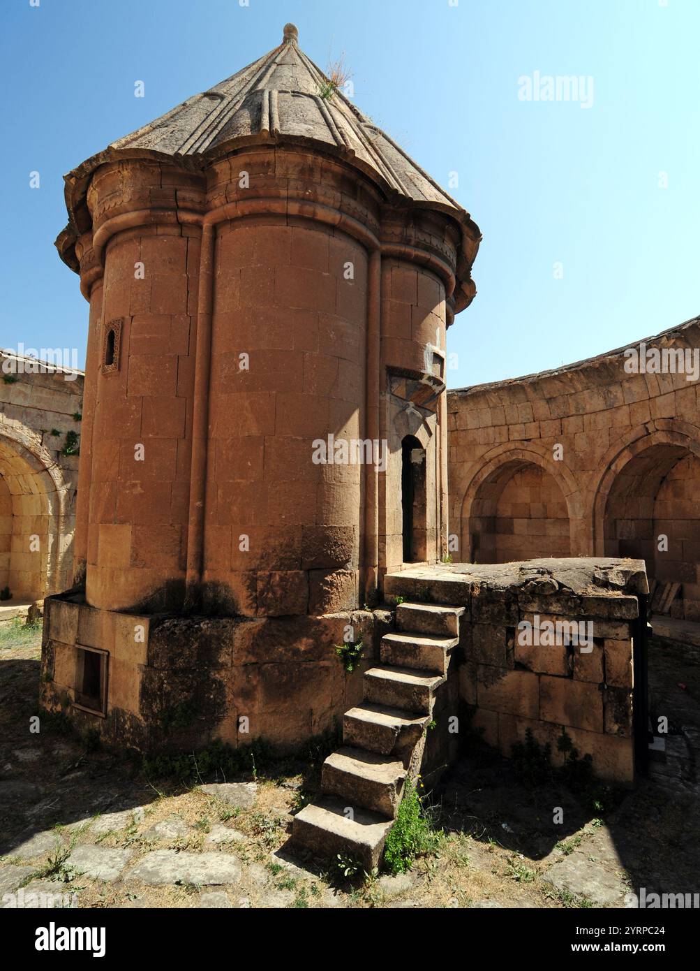 The Mama Hatun Tomb and Caravanserai in Tercan, Turkey, was built in ...