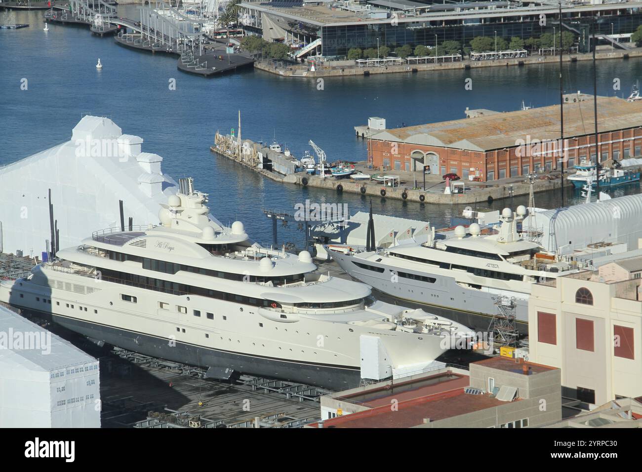 MB92 Superyacht Refit in Barcelona Stock Photo - Alamy