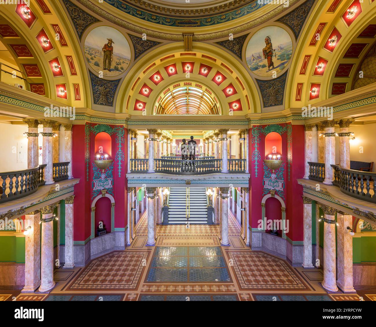 Rotunda lobby of the Montana State Capitol in Helena, Montana Stock ...