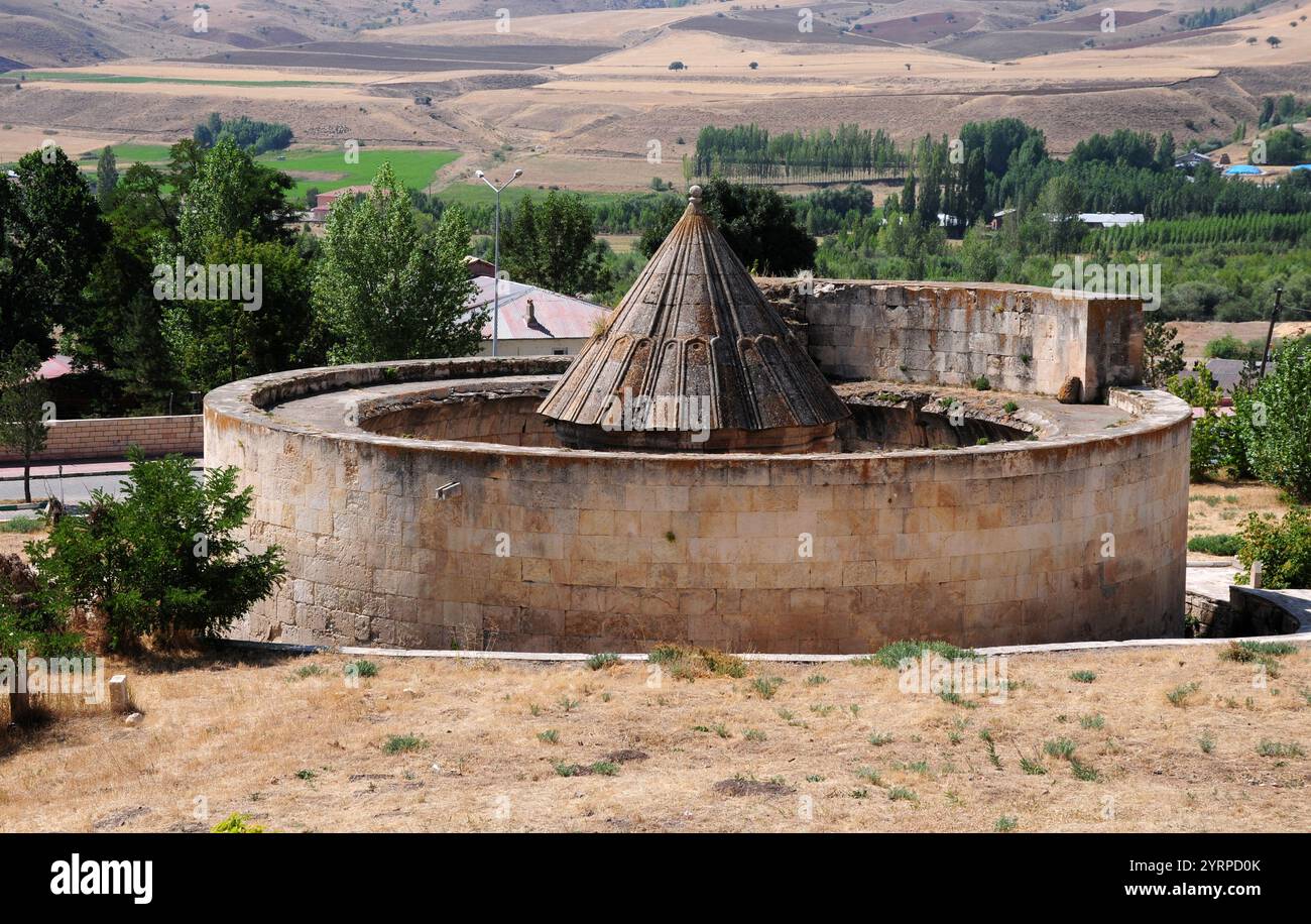 The Mama Hatun Tomb and Caravanserai in Tercan, Turkey, was built in ...