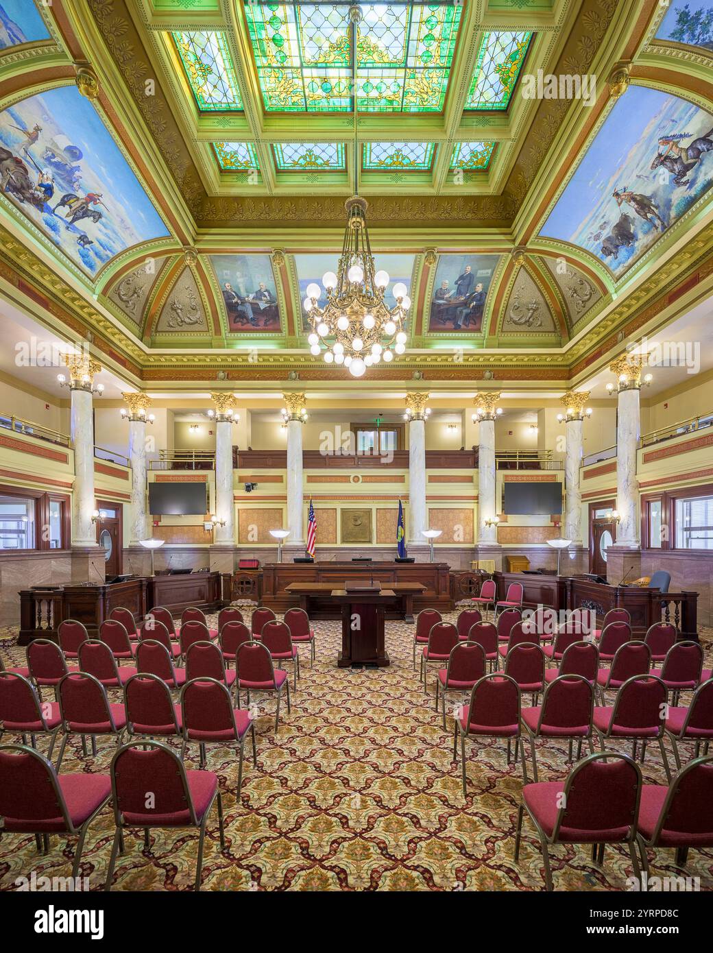 Supreme court chamber of the Montana State Capitol in Helena, Montana ...