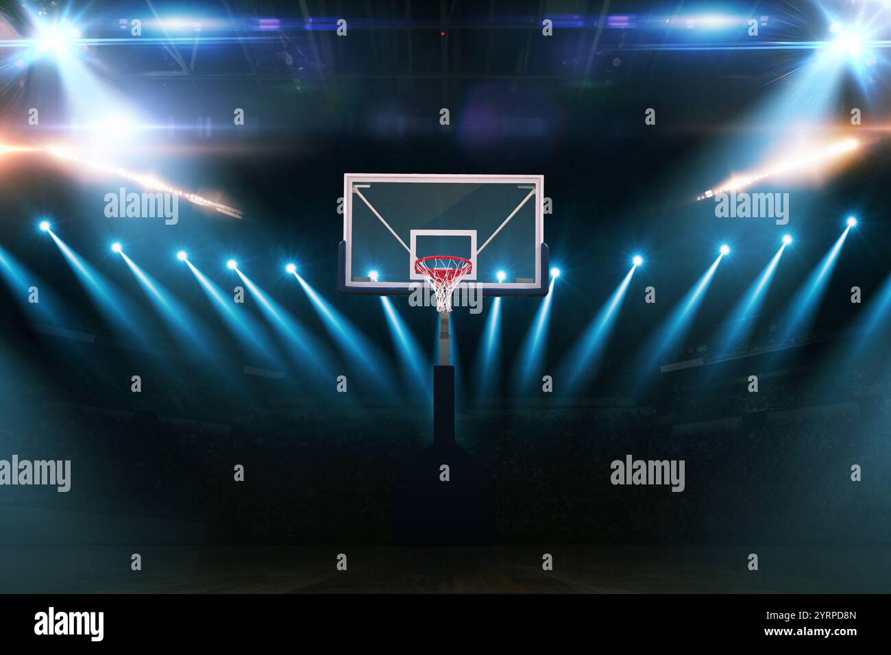 Basketball Championship. Modern Basketball Arena with Rings with ...