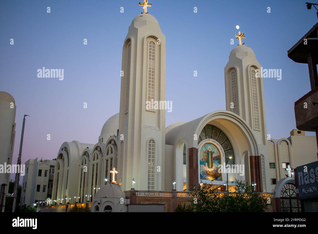 13.1.24 Hurghada, Egypt: Saint Shenouda Coptic Orthodox Cathedral is a ...