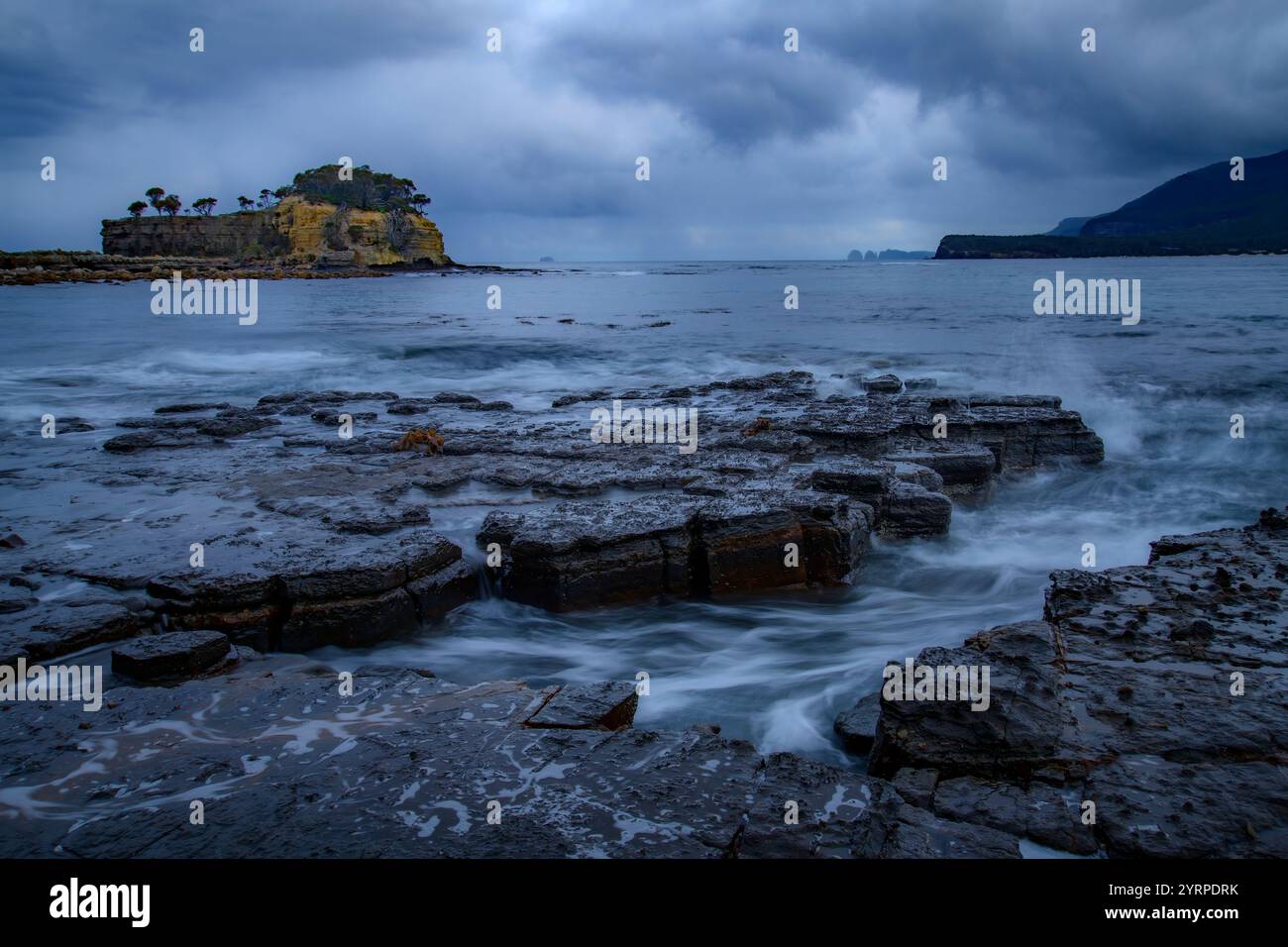Australia, Tasmania, Eaglehwk Neck, Forestier Peninsula, Tessellated ...