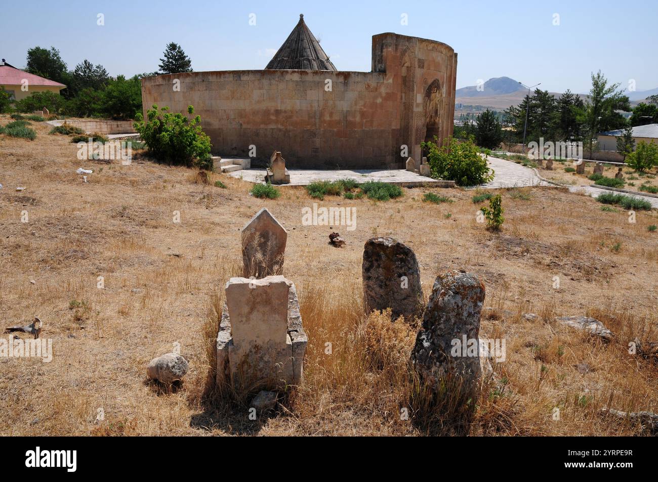 The Mama Hatun Tomb and Caravanserai in Tercan, Turkey, was built in ...