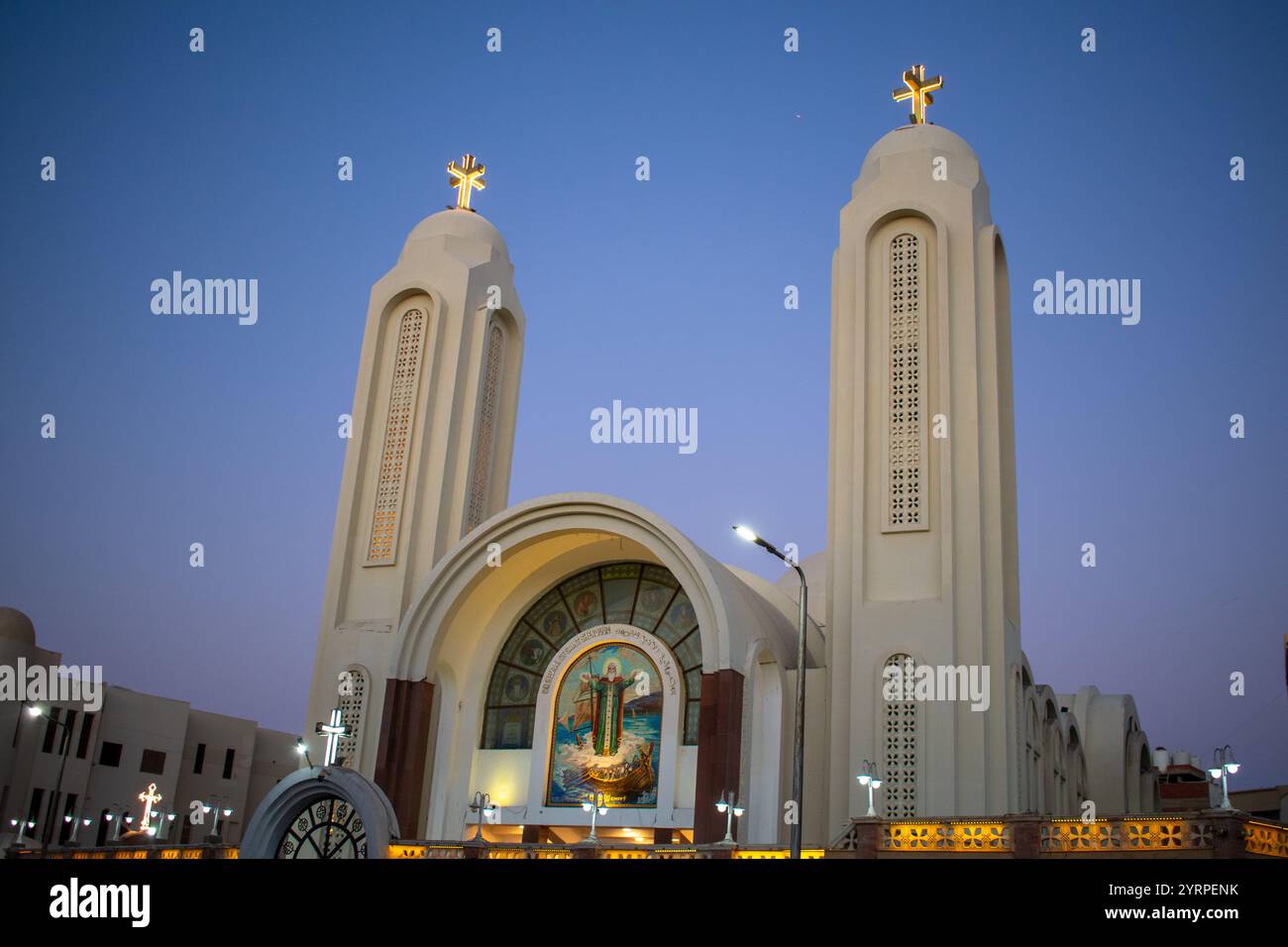 13.1.24 Hurghada, Egypt: Saint Shenouda Coptic Orthodox Cathedral is a ...