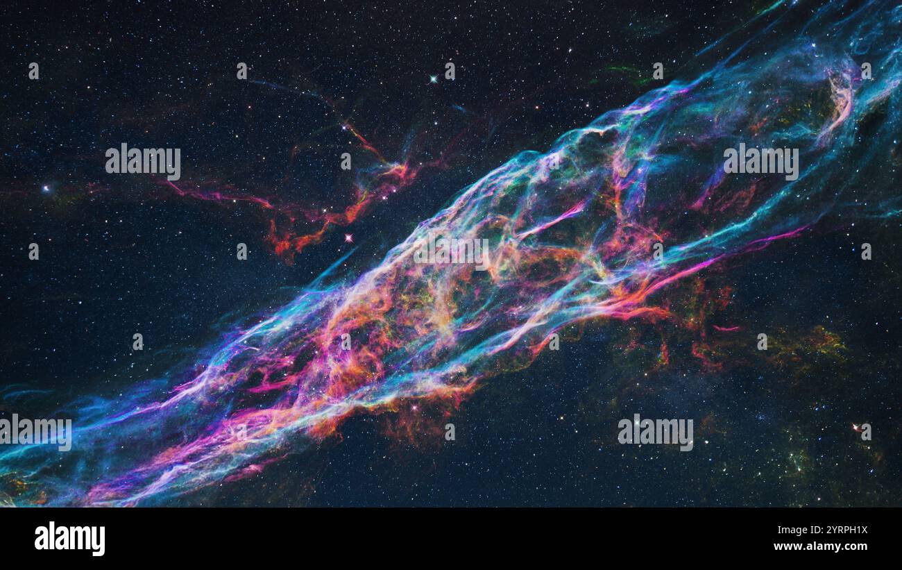 Amazing Nebula and galaxies in space. Spiral Galaxy. Nebula, cluster of ...