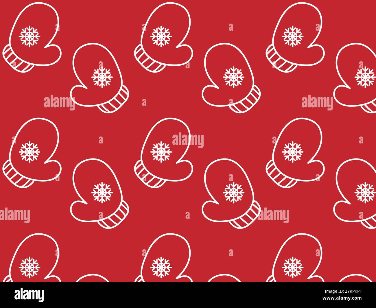 Pattern pair of mittens. Vector Christmas illustration Stock Vector ...