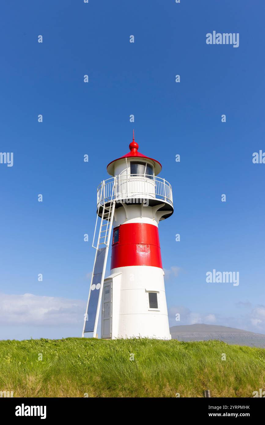Lighthouse at the historic fortress Skansin, Torshavn, Faroe Islands ...
