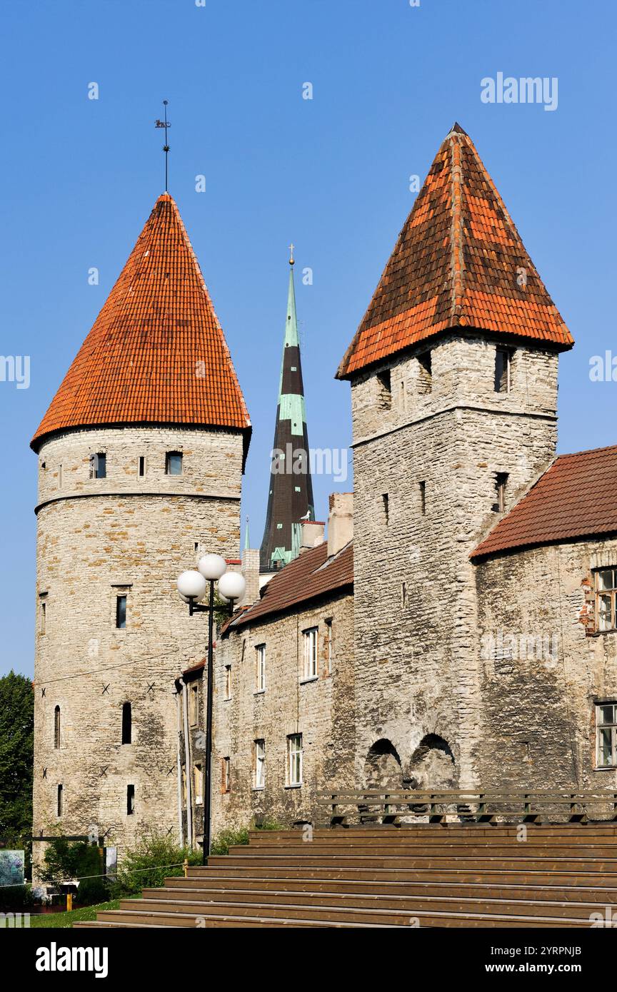 towers of fortifications,Tallinn,estonia,northern europe Stock Photo ...