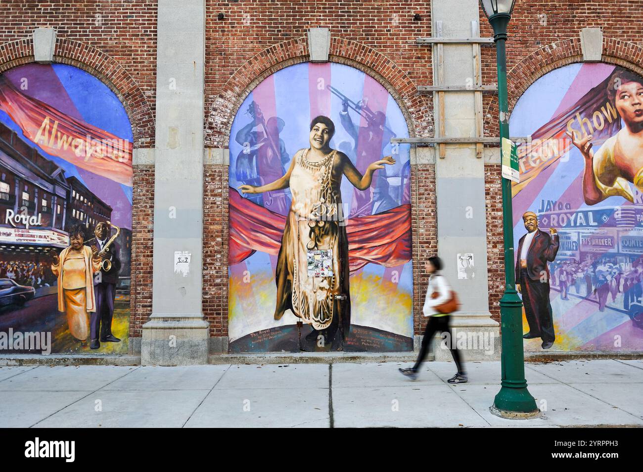 " Royal Theatre", Mural by Eric Okdeh, Mural Arts Program, 1524 South ...