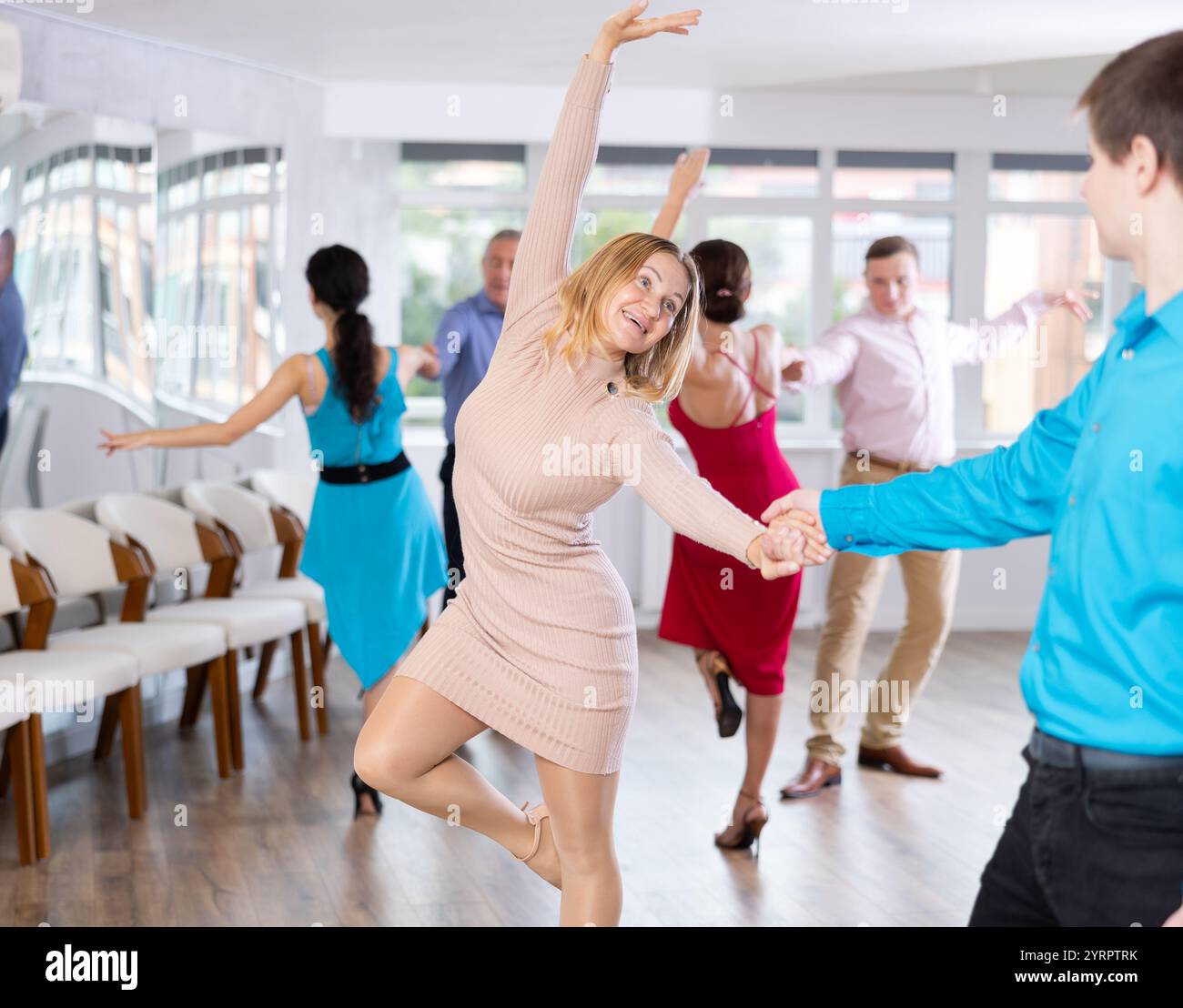 Adult woman dancing Stock Photo - Alamy
