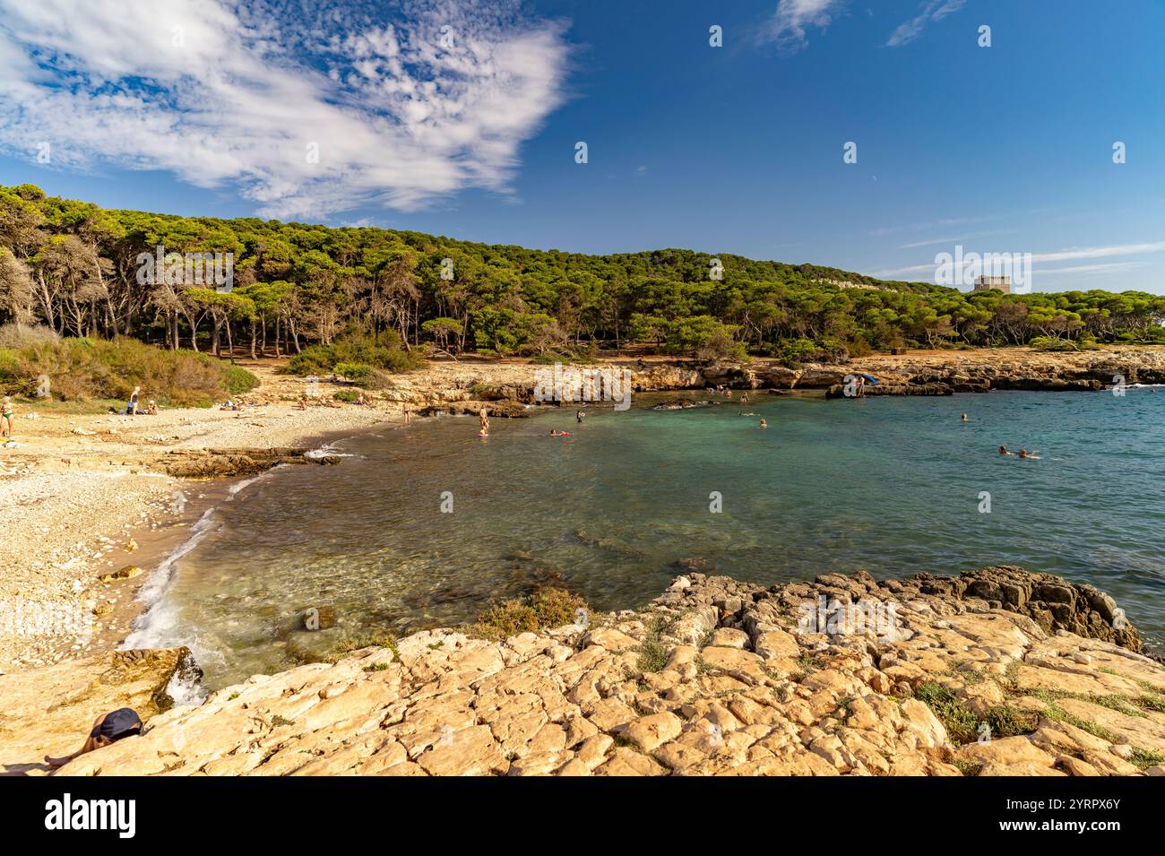 Beach in the Porto Selvaggio nature reserve, Santa Caterina, Nardo ...