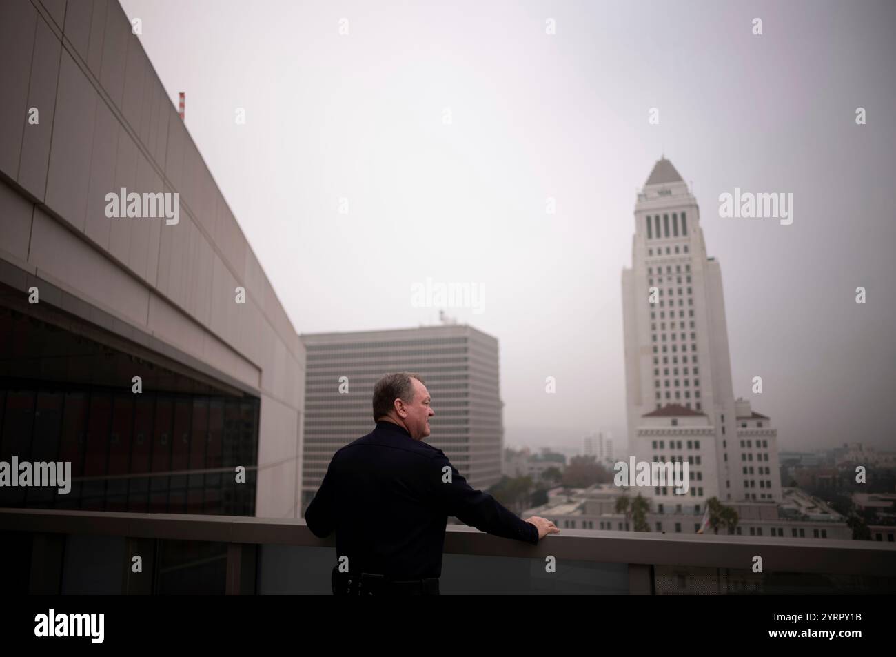 Los Angeles Police Department Chief Jim McDonnell stands for a photo ...