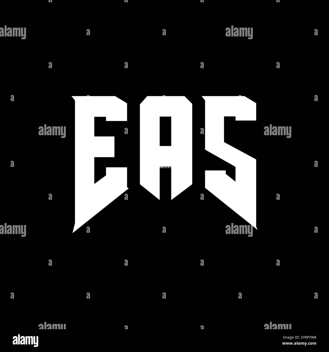 EAS letter logo design for technology company. EAS logo design black and white color combination ...