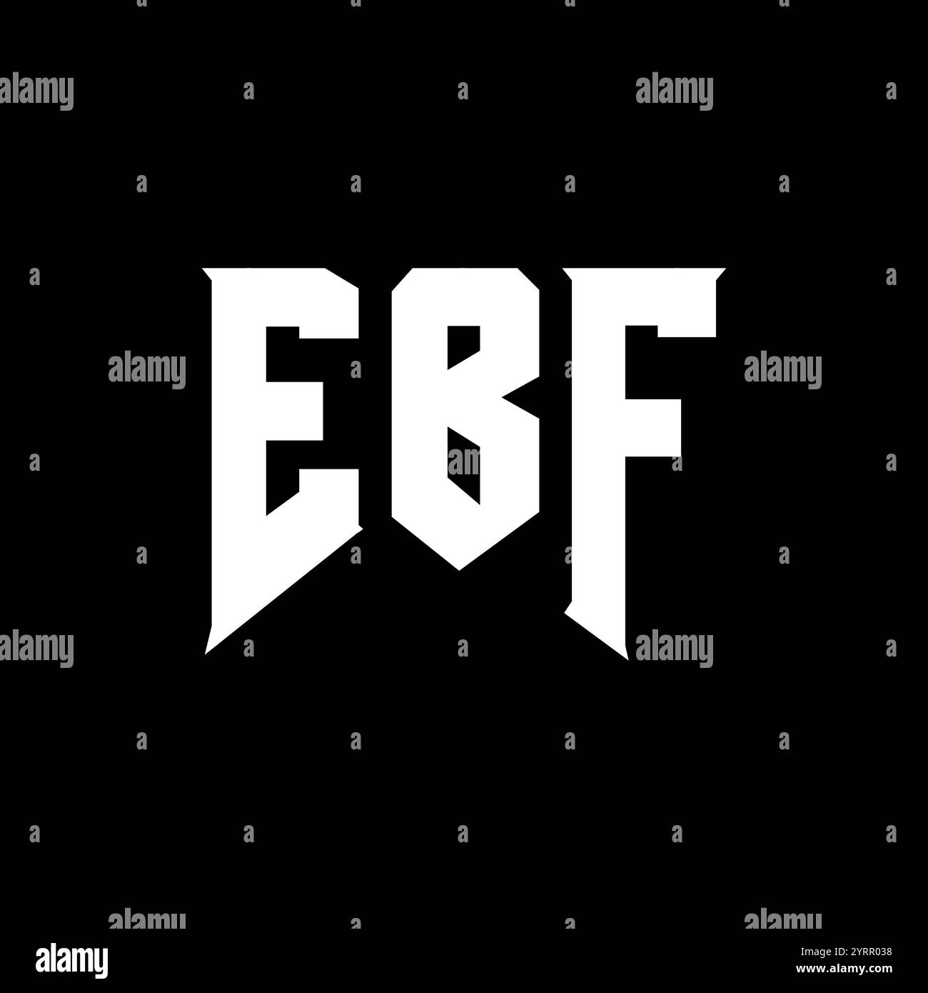 EBF letter logo design for technology company. EBF logo design black ...