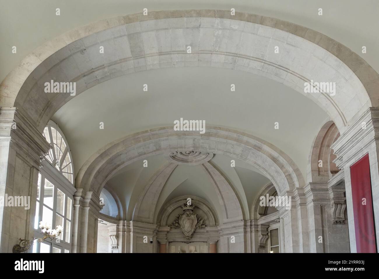 Interior of the Royal Palace of Madrid with Baroque Barrel-Vaulted ...