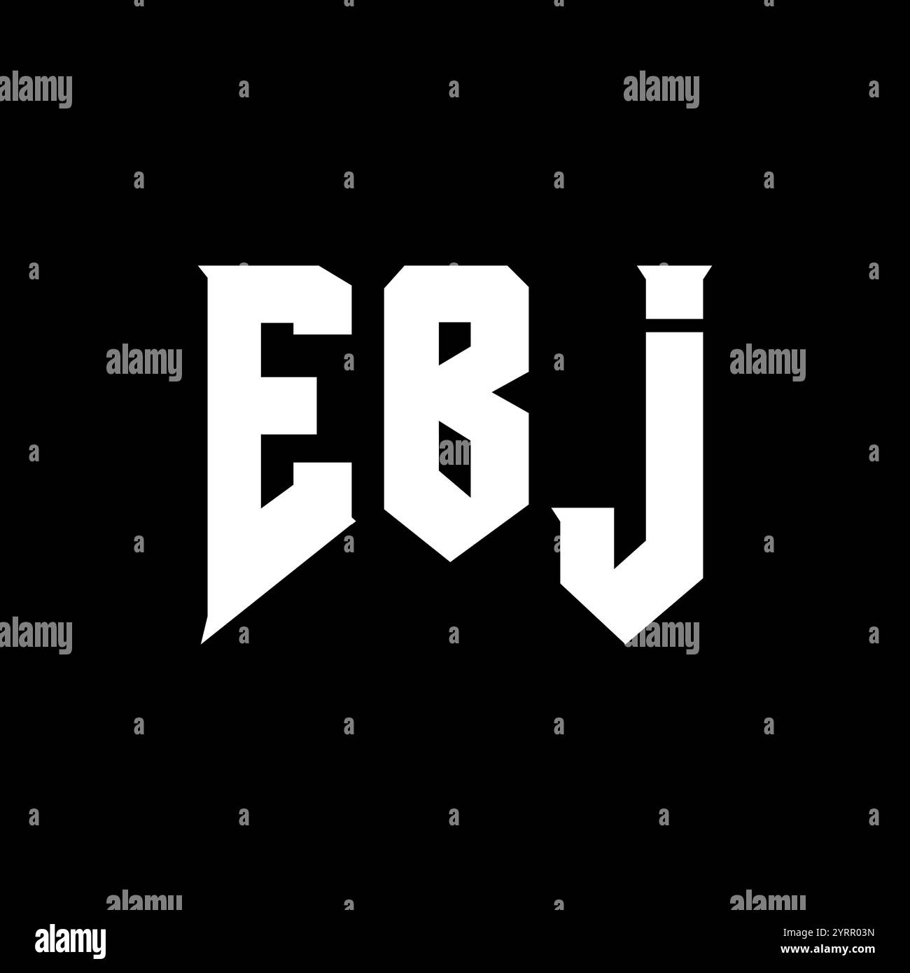 EBJ letter logo design for technology company. EBJ logo design black ...