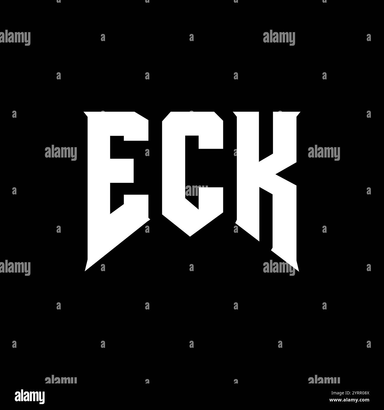 ECK letter logo design for technology company. ECK logo design black ...