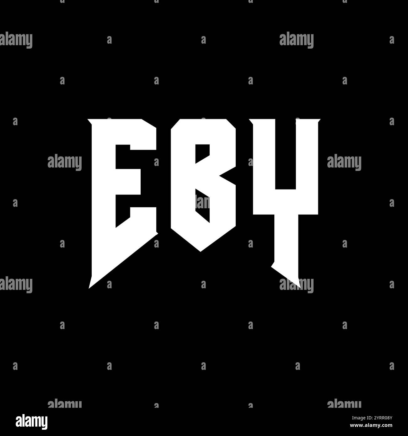 EBY letter logo design for technology company. EBY logo design black ...