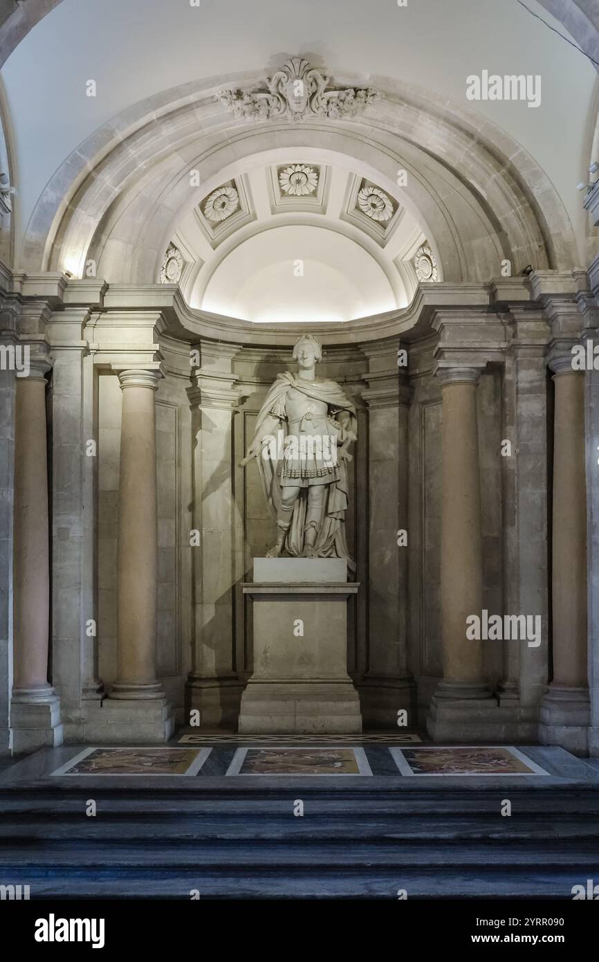 Interior of the Royal Palace of Madrid with Baroque Barrel-Vaulted ...