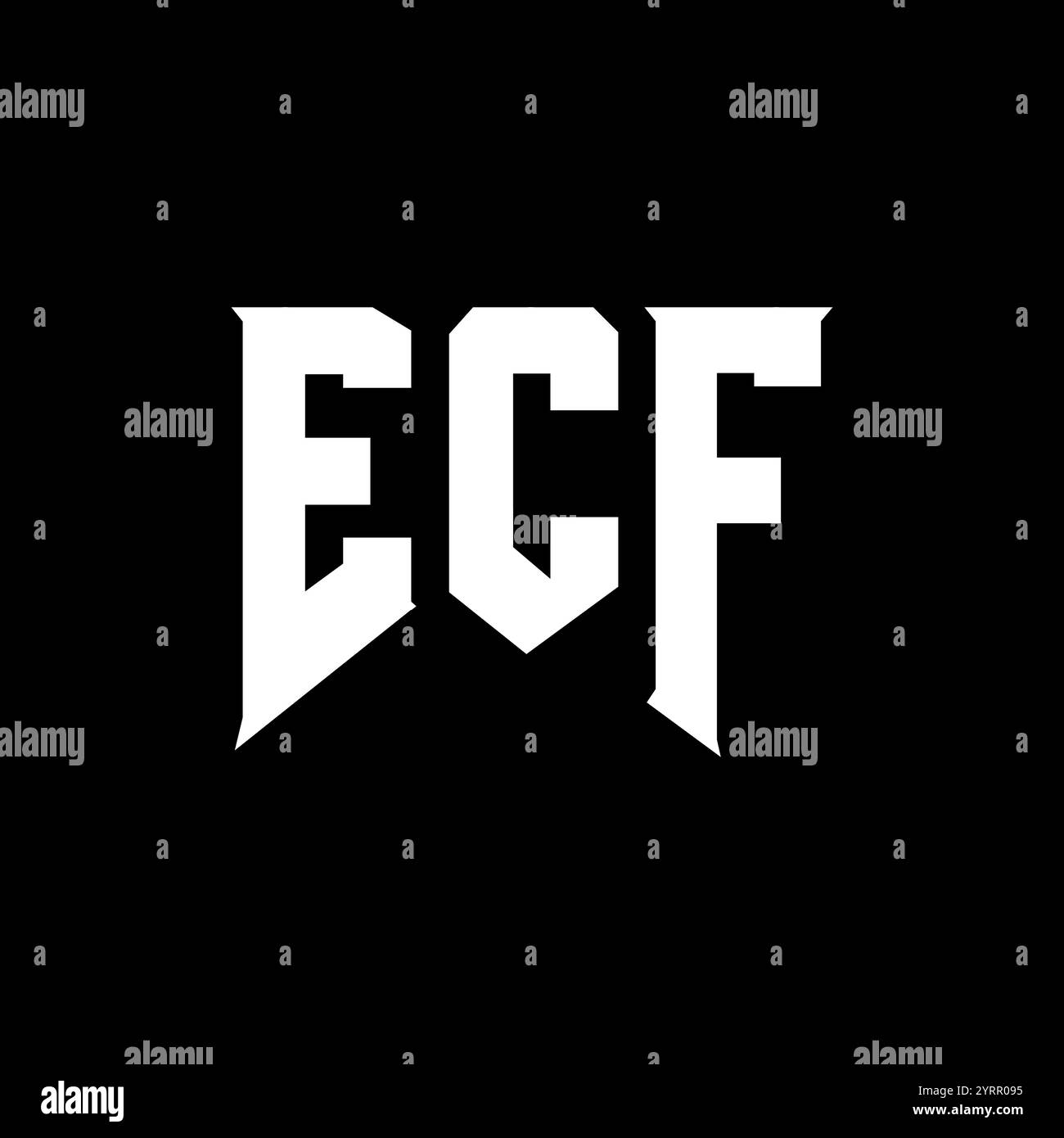 Ecf Letter Logo Design For Technology Company Ecf Logo Design Black And White Color Combination