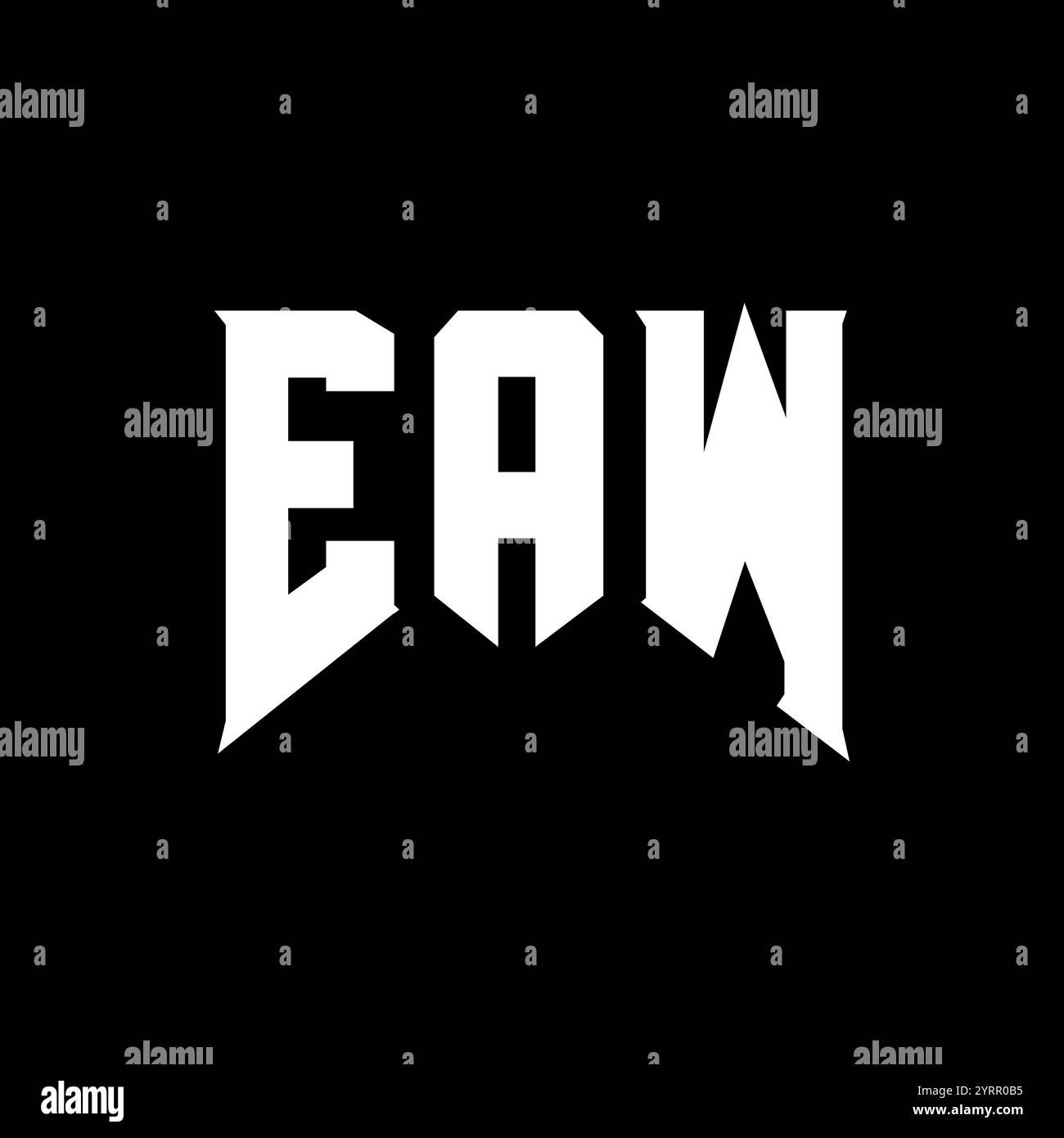 EAW letter logo design for technology company. EAW logo design black ...