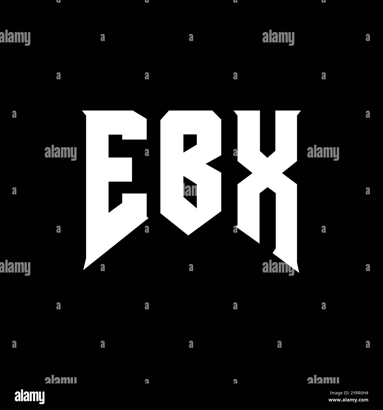 EBX letter logo design for technology company. EBX logo design black ...
