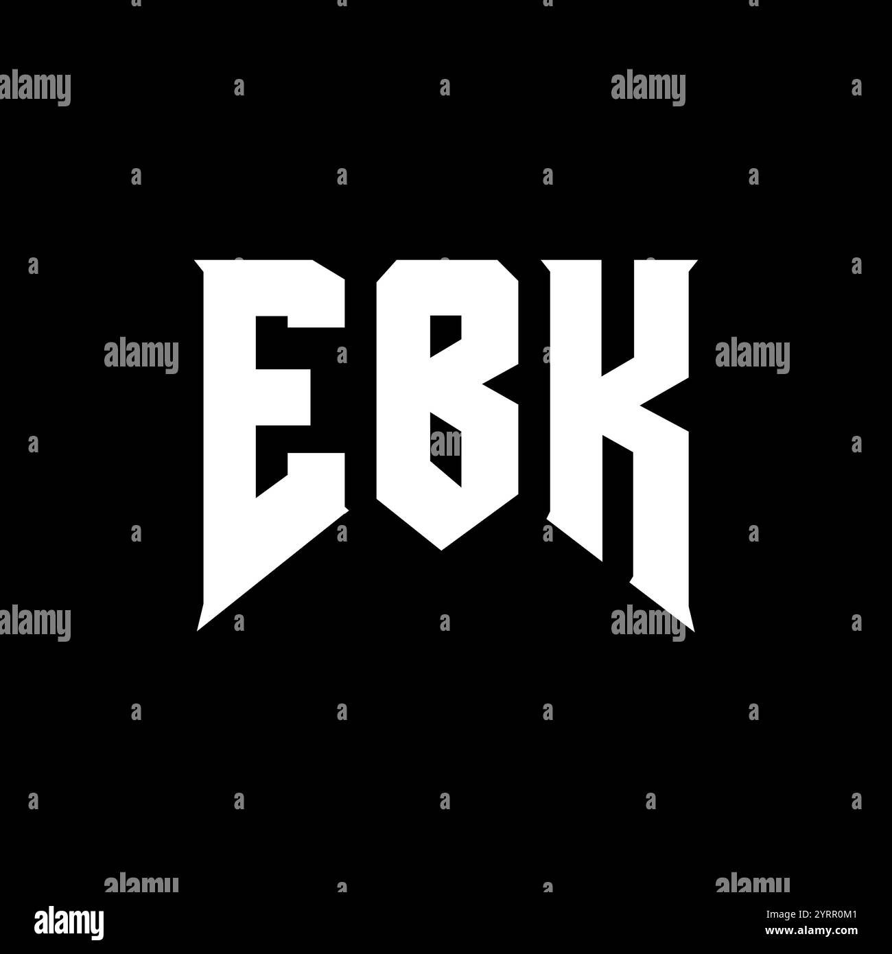 EBK letter logo design for technology company. EBK logo design black ...