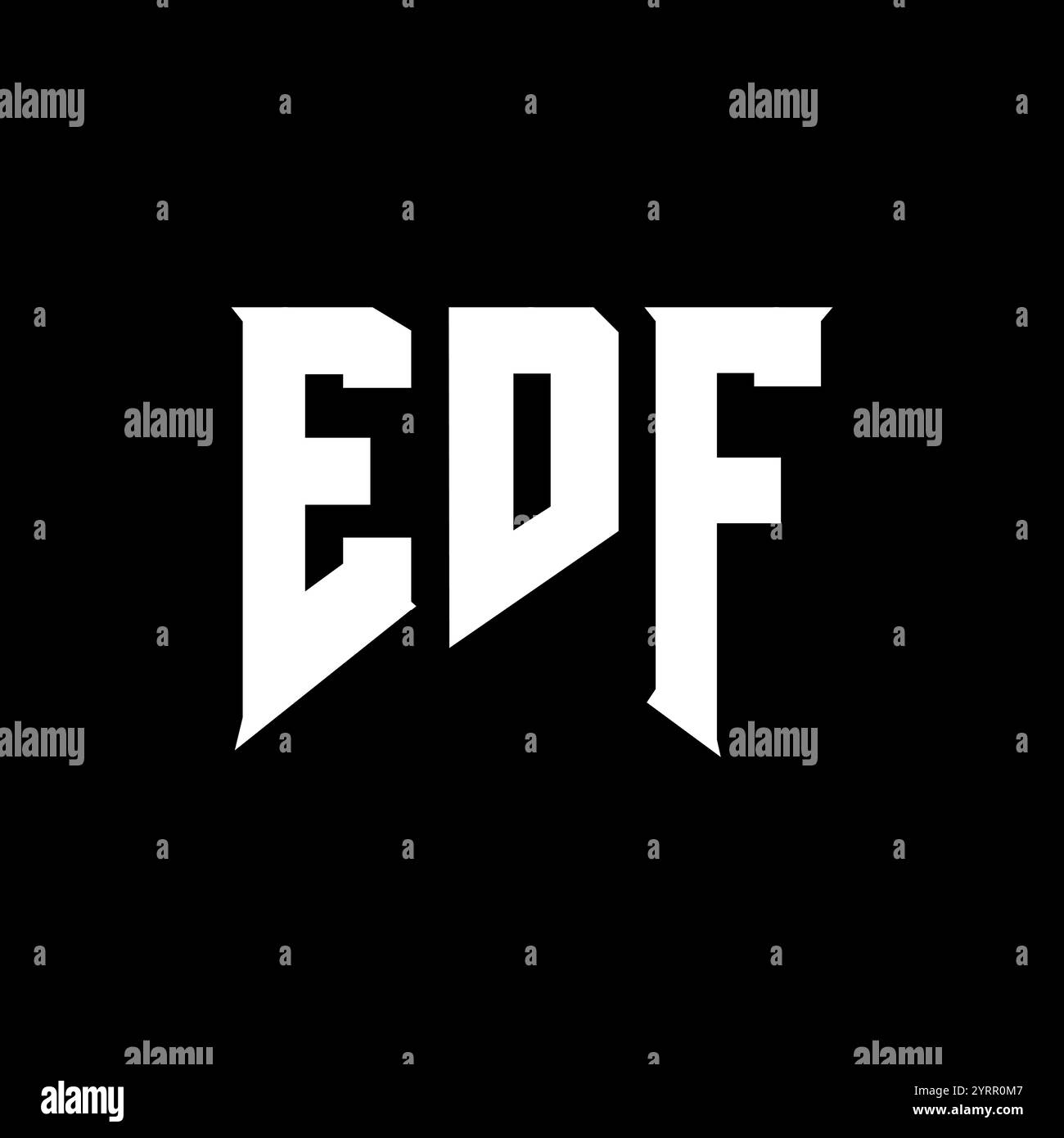 EDF letter logo design for technology company. EDF logo design black ...