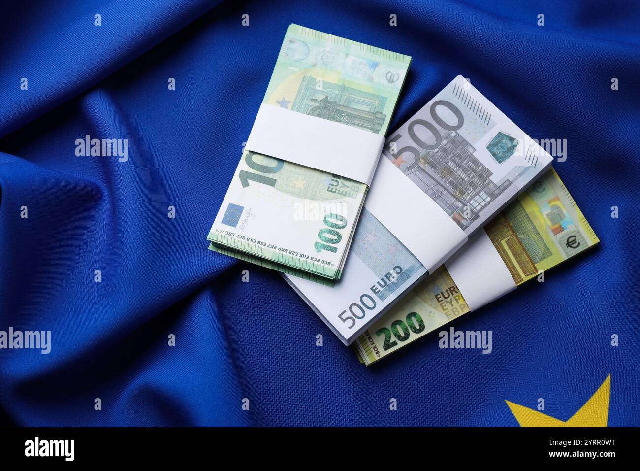 European union banknotes flag hi-res stock photography and images - Alamy
