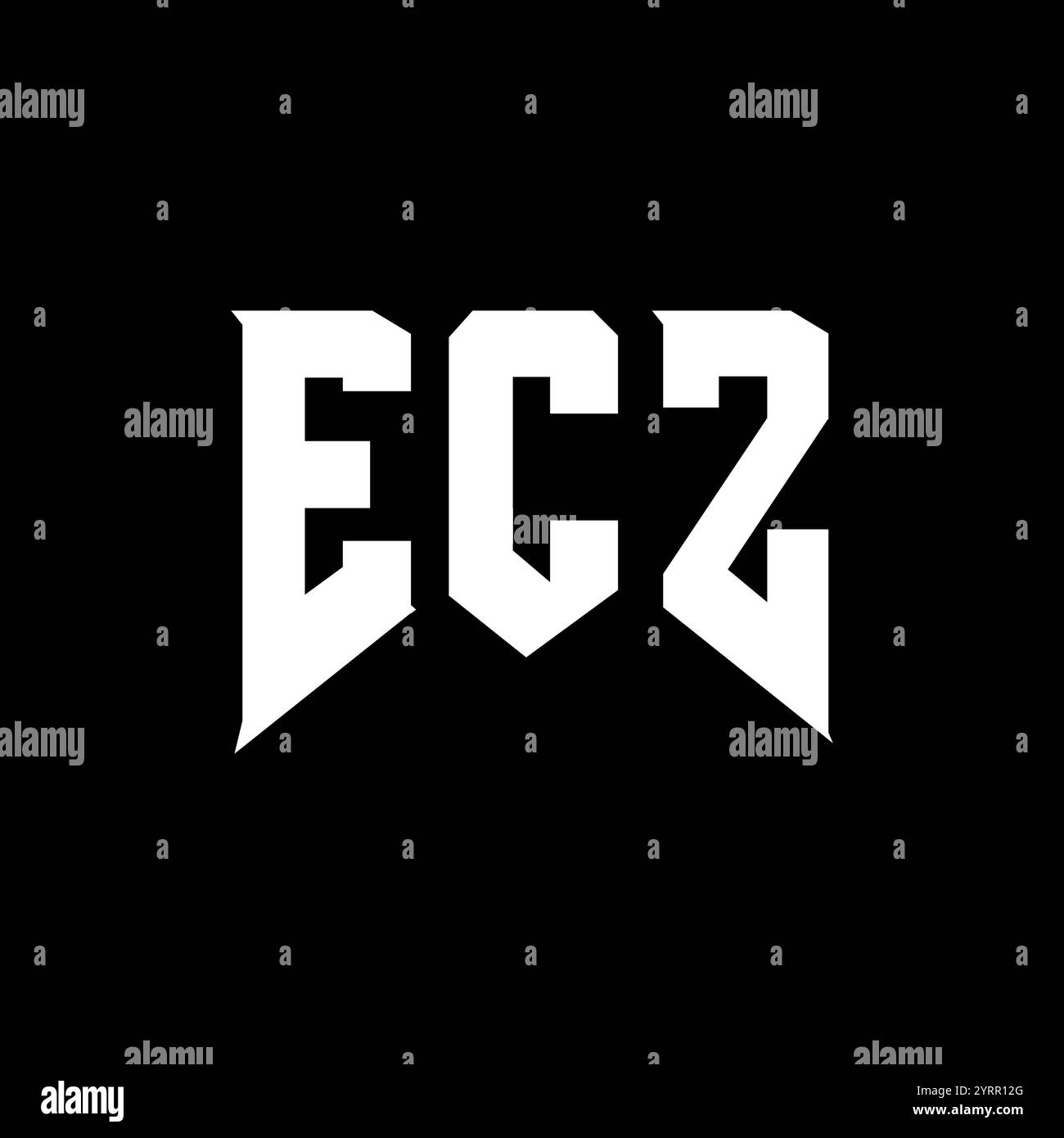 ECZ letter logo design for technology company. ECZ logo design black ...