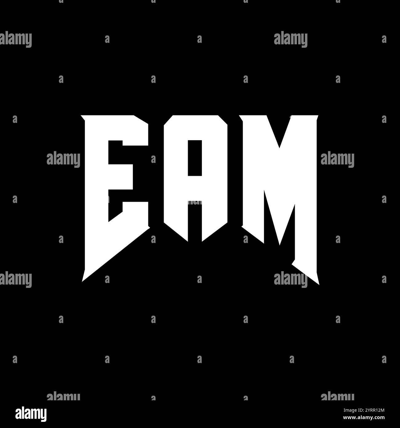 EAM letter logo design for technology company. EAM logo design black ...