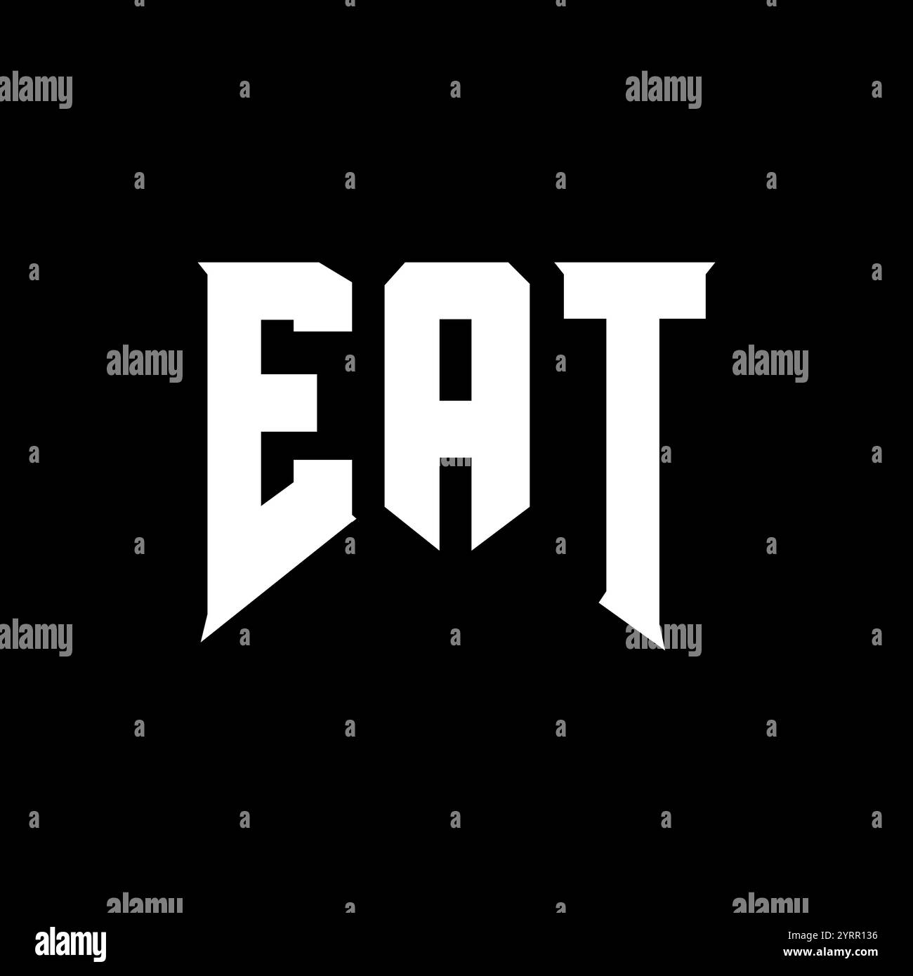EAT letter logo design for technology company. EAT logo design black ...